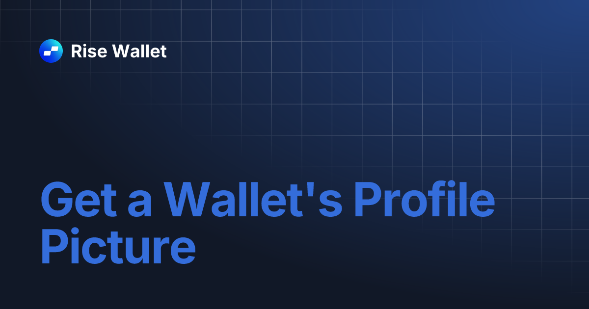 Get a Wallet's Profile Picture | Rise Wallet